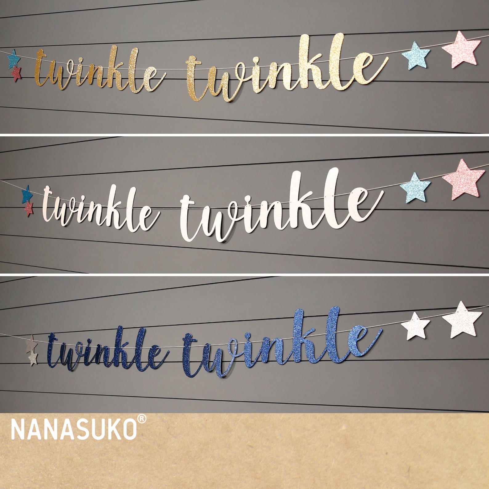 Twinkle Twinkle Banner With Stars Gender Reveal Banner Baby | Etsy