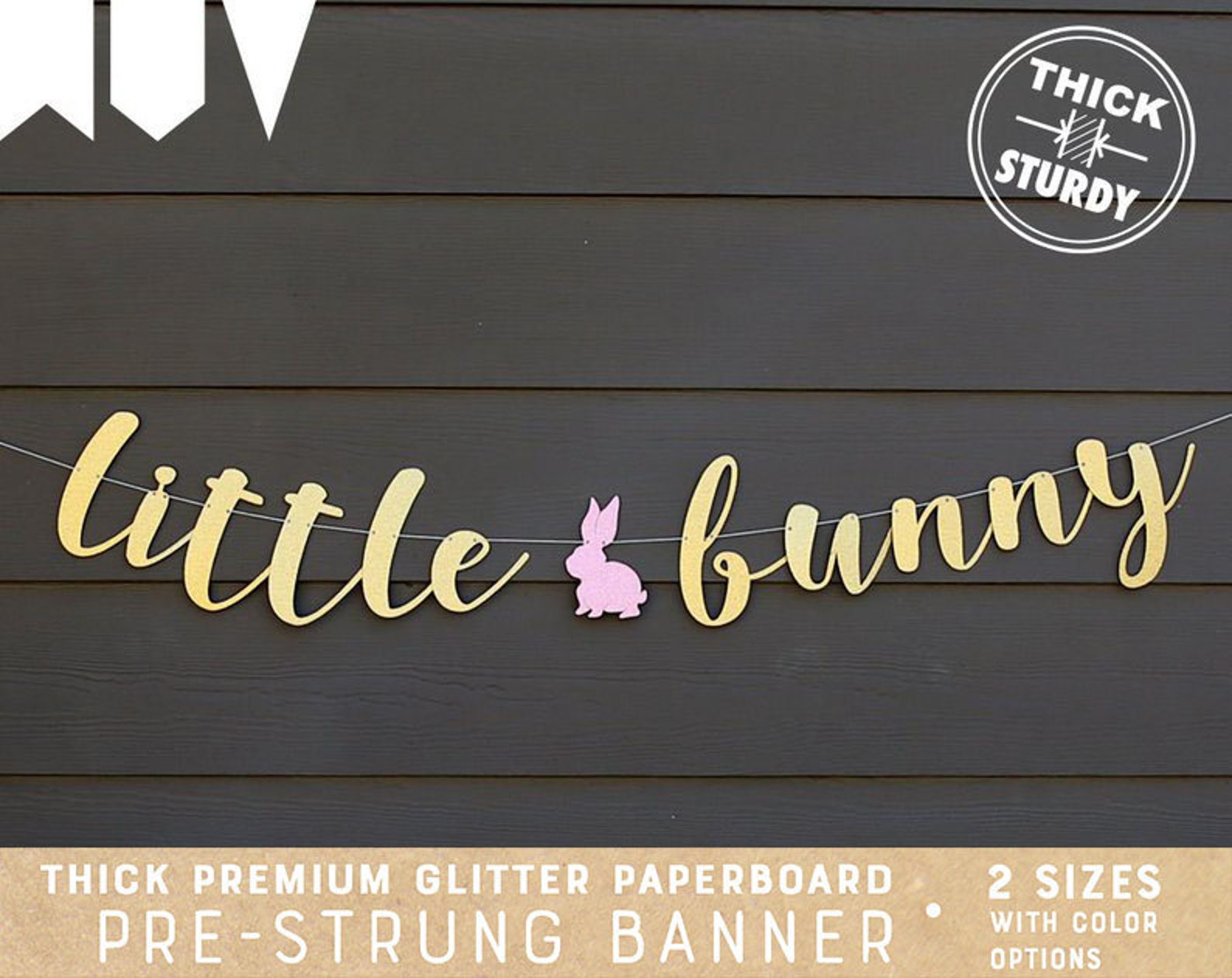 Little Bunny Banner Spring Baby Shower Banner Easter | Etsy