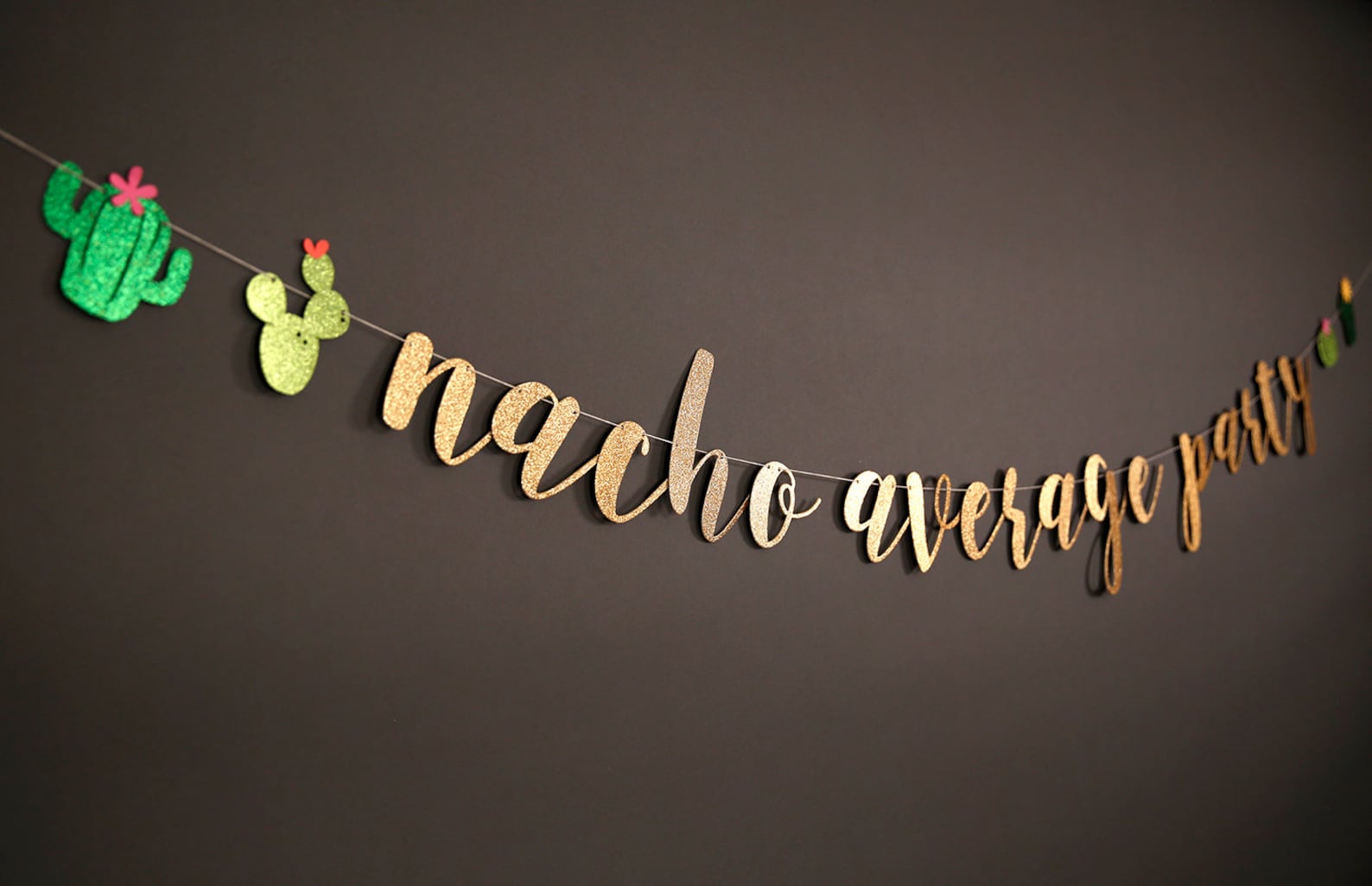 Nacho Average Party Banner With Cactus Cactus Theme Banner - Etsy