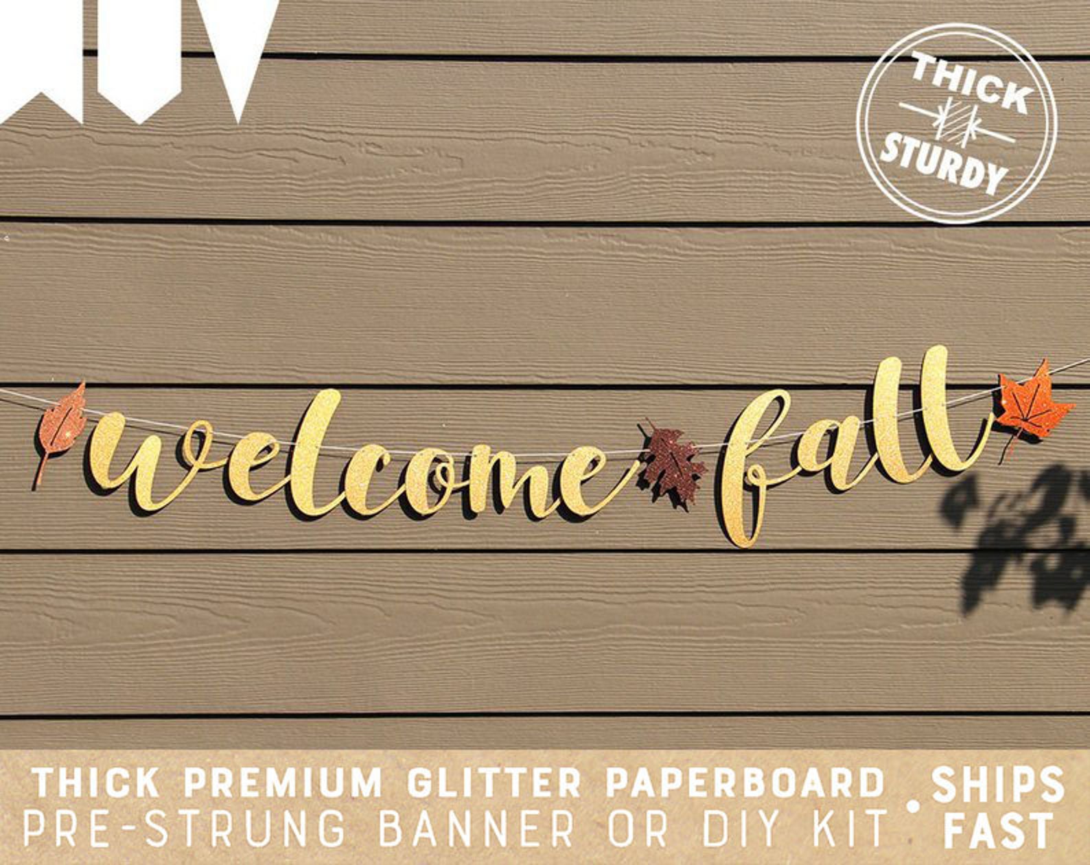 Welcome Fall banner fall banner thanksgiving decorations | Etsy