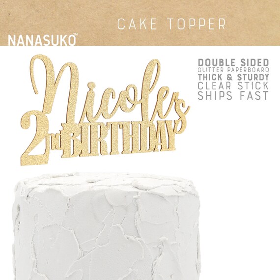 2nd Birthday Cake Topper Personalized Cake Topper ANY AGE | Etsy