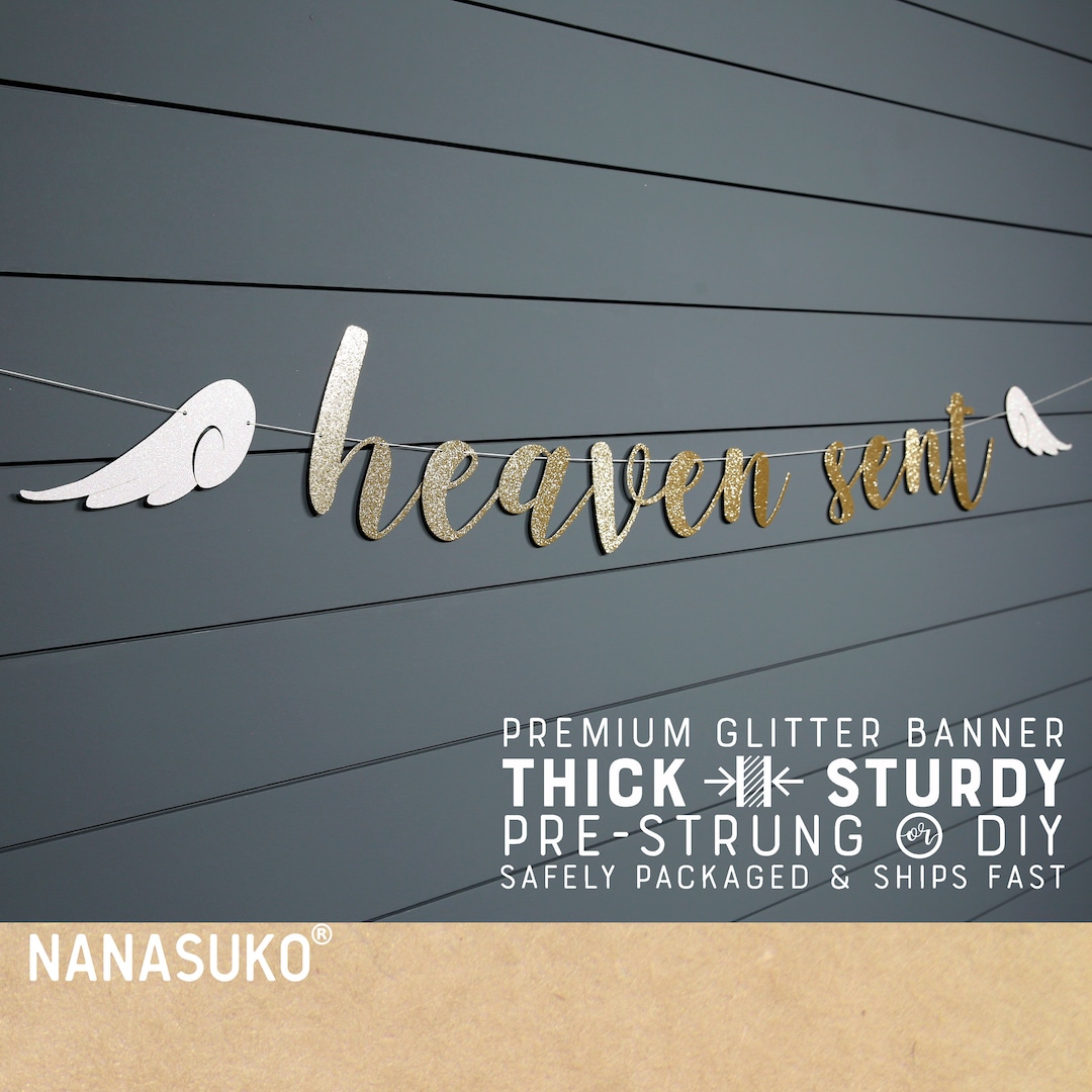 Heaven Sent Banner, Baptism Banner, Christening Banner, 1st Holy ...