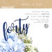 Forty Cake Topper, Milestone Birthday Cake Topper, Gold Glitter Party ...