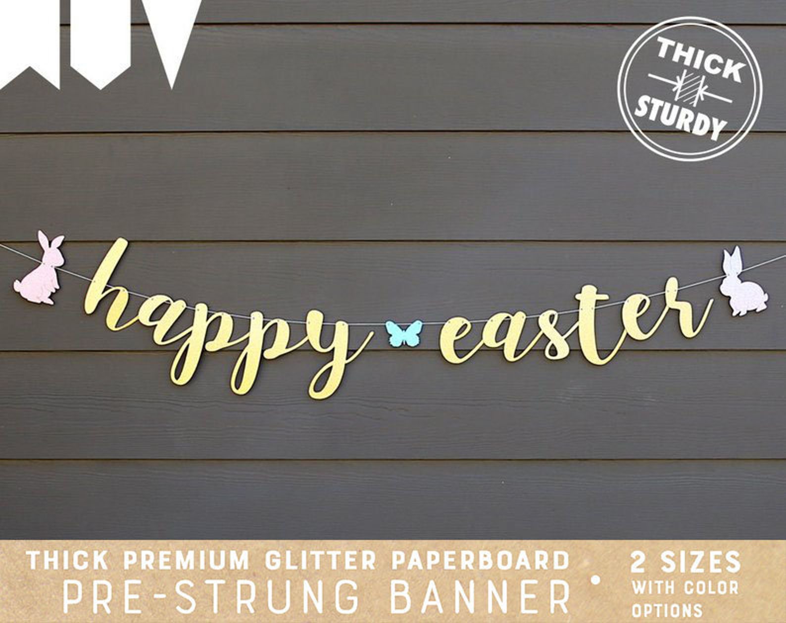 Easter Banner Bunny Sign Spring Banner Easter Decorations - Etsy