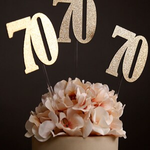 70 Centerpiece Sticks, Seventieth Birthday Centerpiece Sticks, Seventy ...