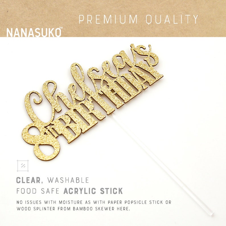 8th Birthday Cake Topper Personalized Cake Topper Custom - Etsy