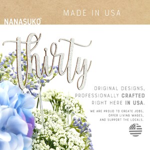 Thirty Cake Topper, Milestone Birthday Cake Topper, Gold Glitter Party ...