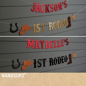 1st Rodeo Banner With Personalized Name, Rodeo Birthday Banner, Western ...