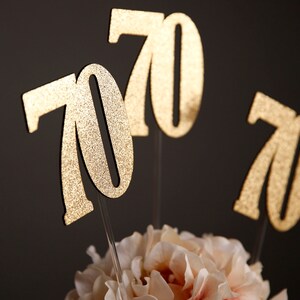 70 Centerpiece Sticks, Seventieth Birthday Centerpiece Sticks, Seventy ...