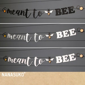 Meant to BEE Banner, With Bee and Beehive, Bee Theme Engagement Banner ...