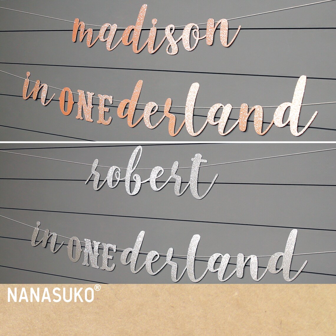 Onederland Banner With Custom Name 1st Birthday Glitter - Etsy