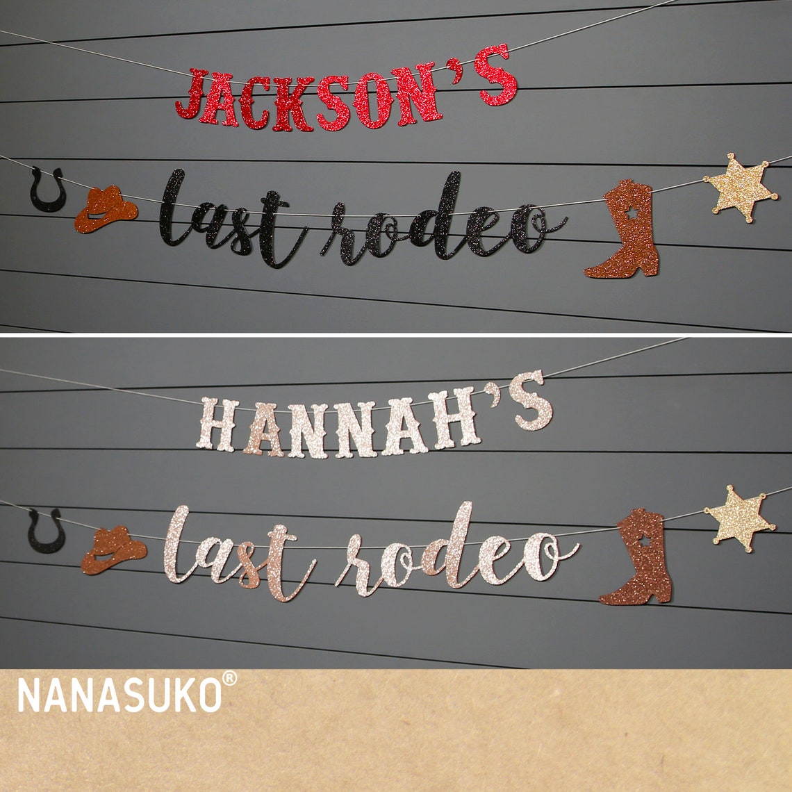 Last rodeo banner with personalized name rodeo bachelorette | Etsy