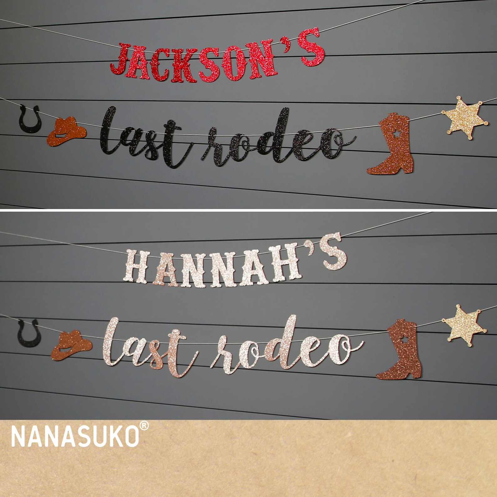 Last Rodeo Banner With Personalized Name Rodeo Bachelorette | Etsy