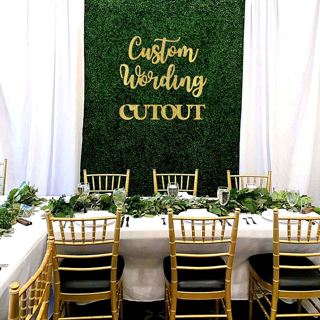 Custom Backdrop Sign, Lasercut, Name for Arch Backdrop Panel, Non ...