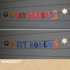 1st Rodeo Banner, Rodeo Birthday Banner, Western Theme Party, Cowgirl ...