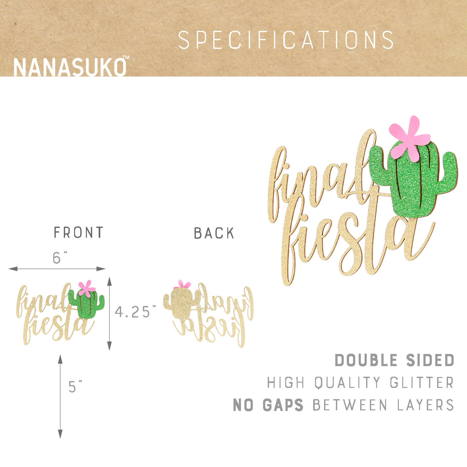 Final Fiesta Cake Topper Cactus Cake Topper Cactus | Etsy