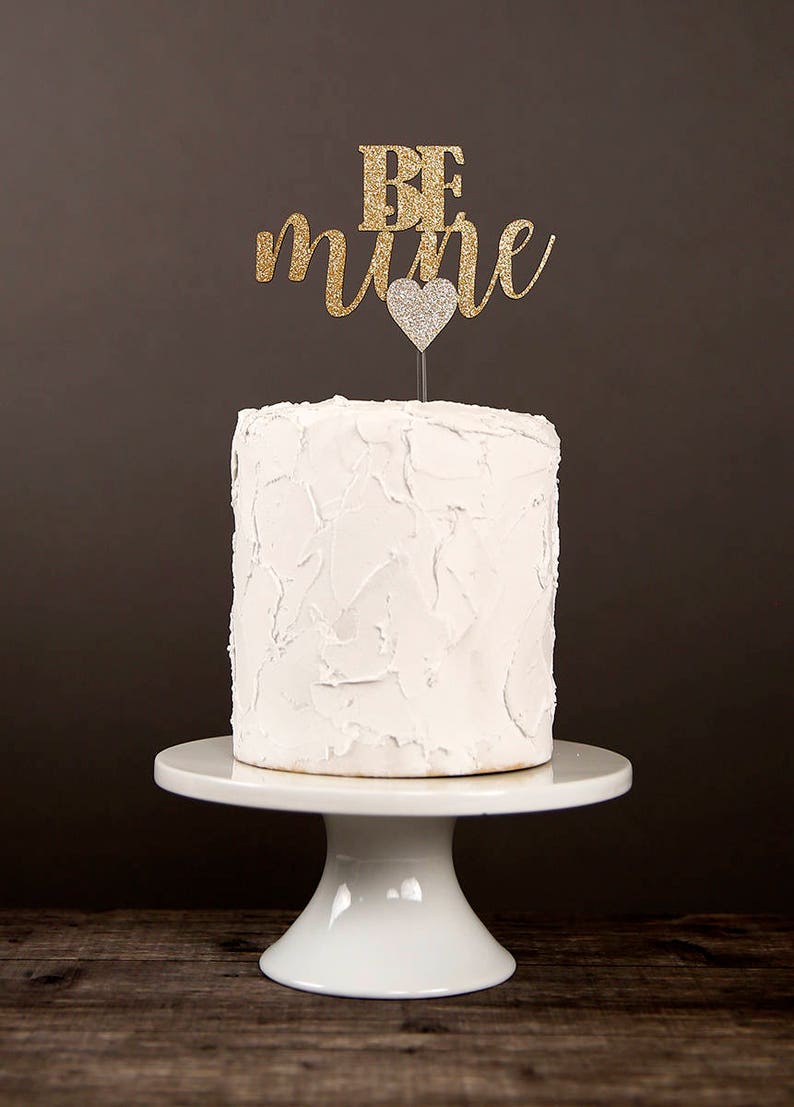 Be mine cake topper valentine's day cake topper wedding | Etsy
