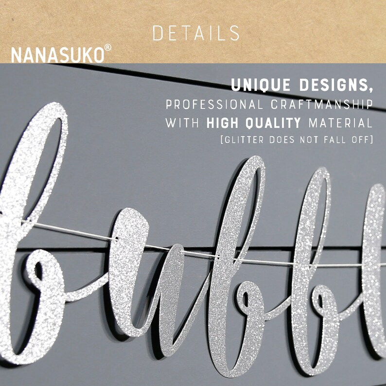 Bubbly Bar Banner Silver Wedding Banner Gold Glitter Party - Etsy