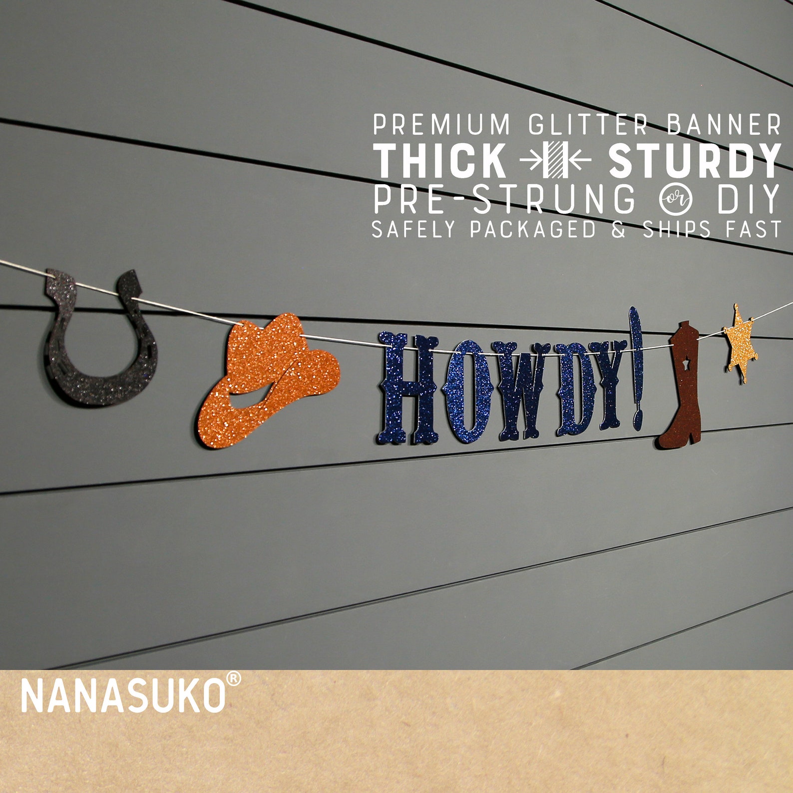 HOWDY Banner Rodeo Birthday Banner Western Theme Party Nash | Etsy