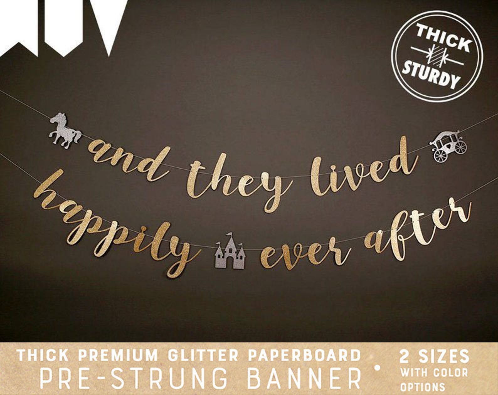 And They Lived Happily Ever After Banner Fairy Tale Wedding - Etsy