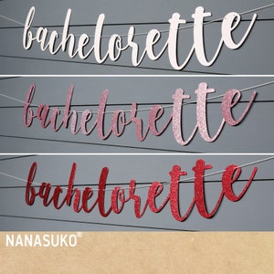 Bachelorette Banner, Bridal Shower Banner, Gold Glitter Party ...