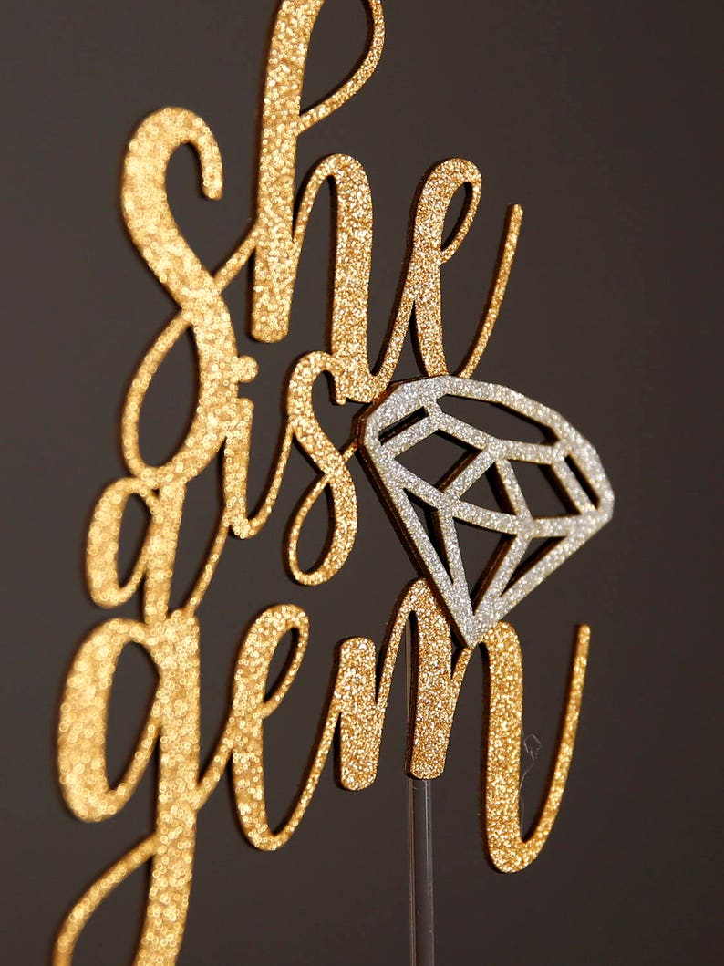 She is a gem cake topper with diamond bridal shower cake | Etsy
