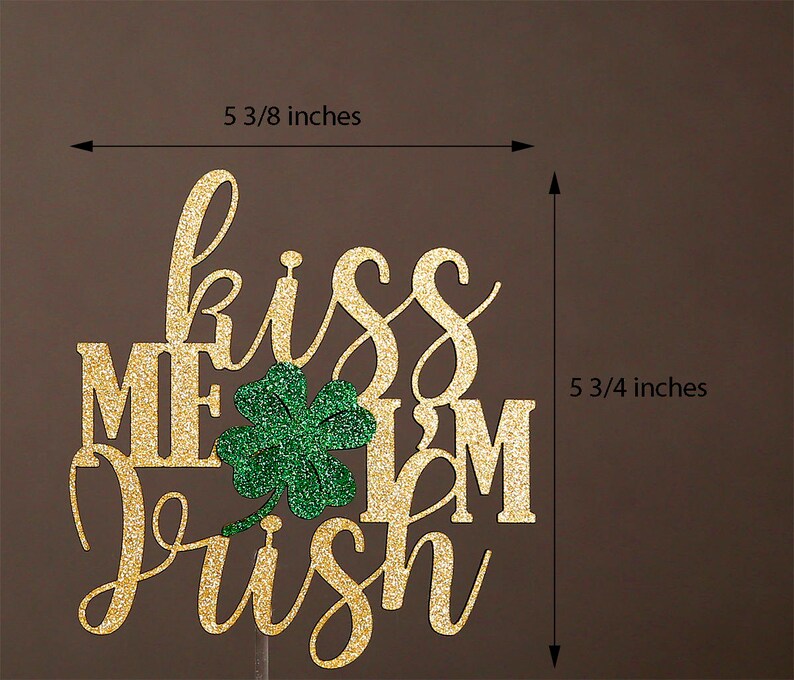 Kiss Me I'm Irish cake topper st. patrick's day cake | Etsy