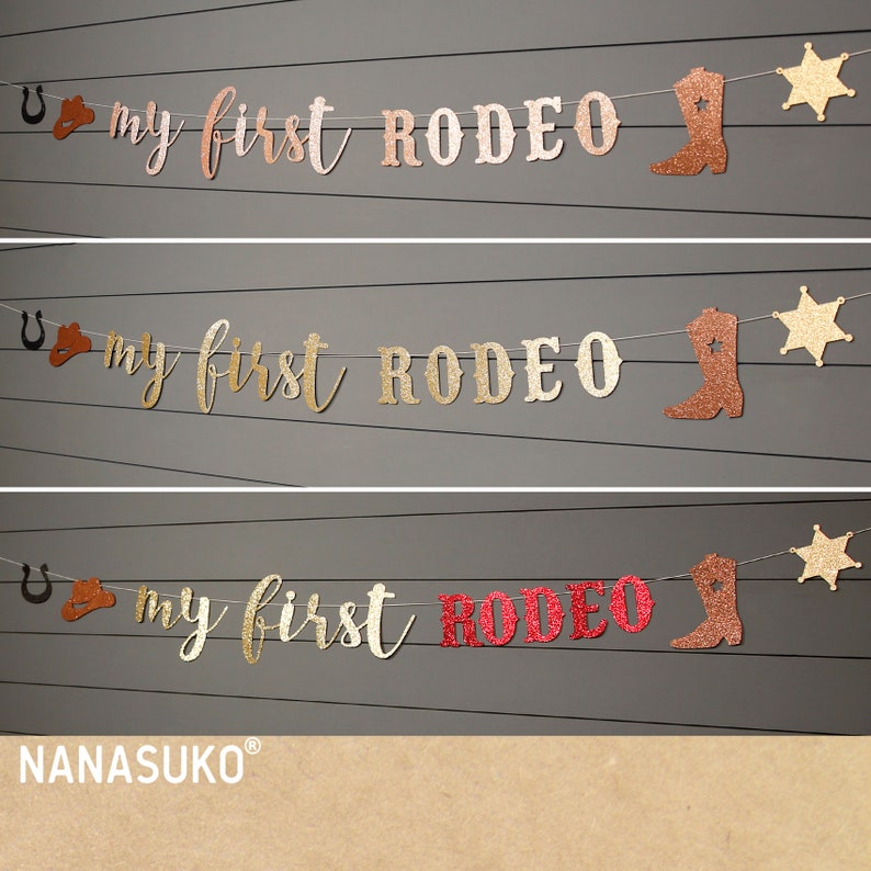 My first RODEO banner rodeo birthday banner western theme | Etsy