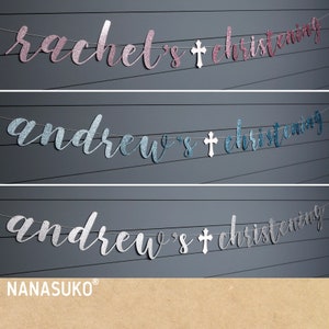 Christening Banner With Personalized Name, Baptism Banner, 1st Holy ...