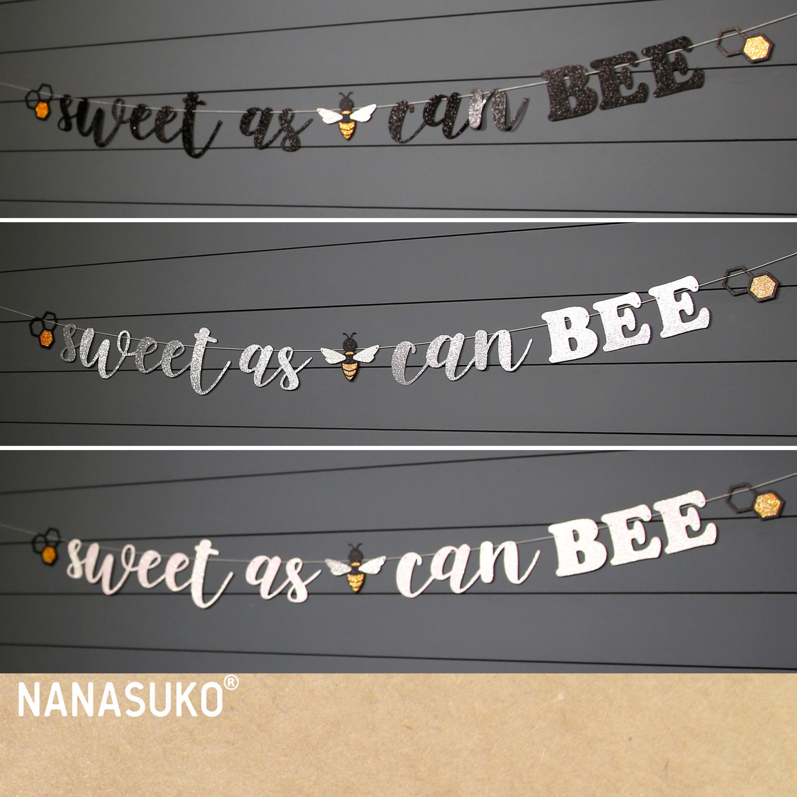 Sweet as Can BEE Banner With Bee and Beehive Bee Theme Baby | Etsy