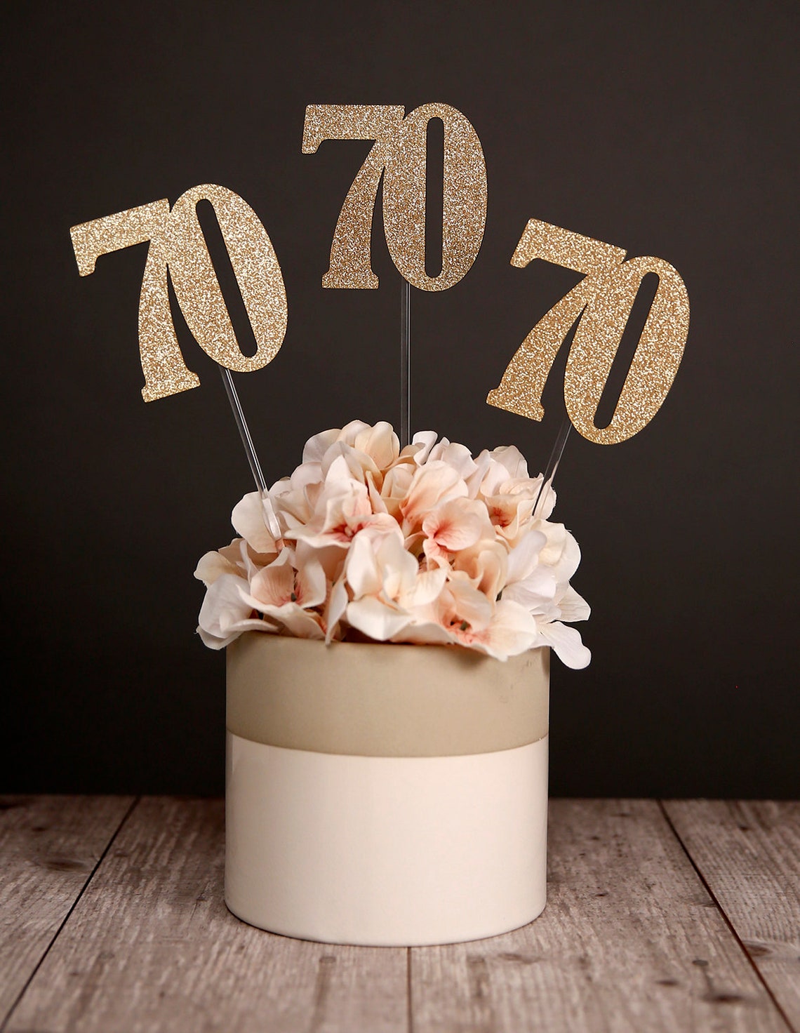 70 Centerpiece Sticks, Seventieth Birthday Centerpiece Sticks, Seventy ...