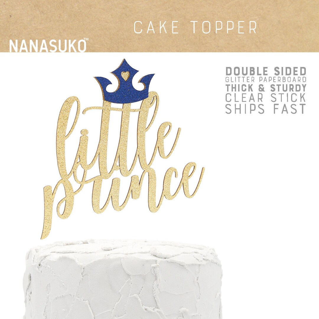 Little Prince Cake Topper, Baby Shower Cake Topper, Prince Birthday ...