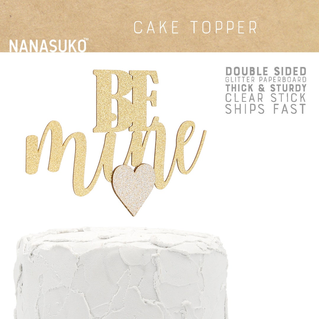 Be Mine Cake Topper, Valentine's Day Cake Topper, Wedding Cake Topper ...