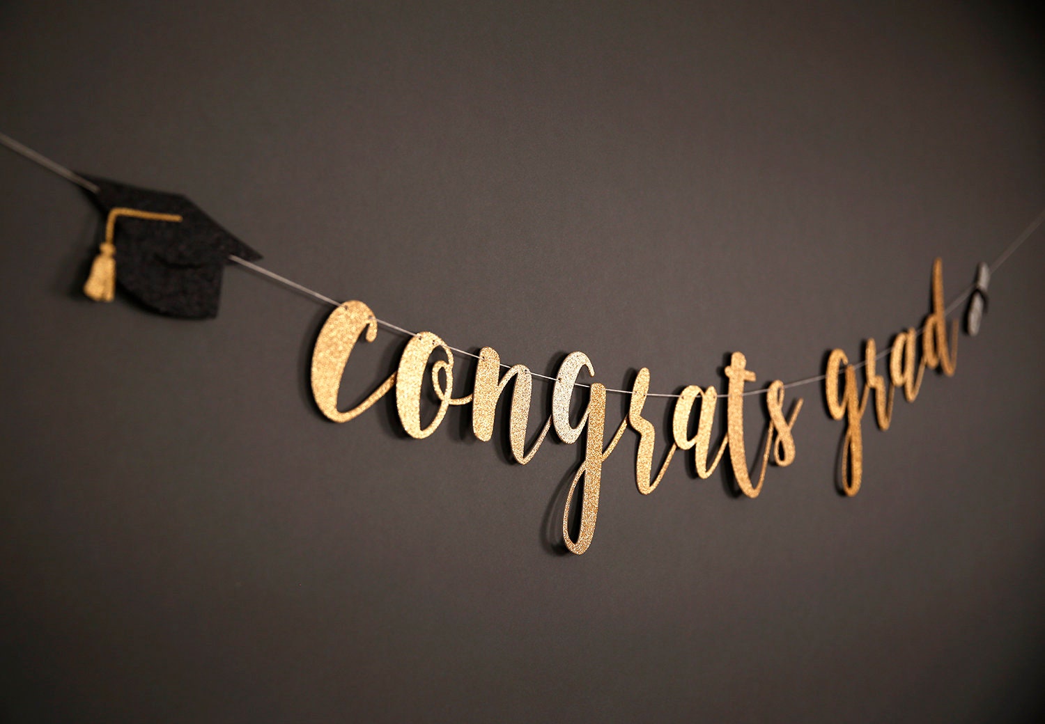 Congrats Grad Banner Graduation Banner Graduation Party | Etsy