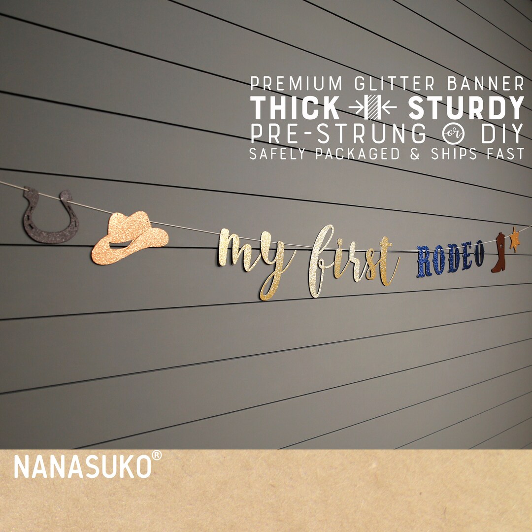 My First RODEO Banner, Rodeo Birthday Banner, Western Theme Party ...