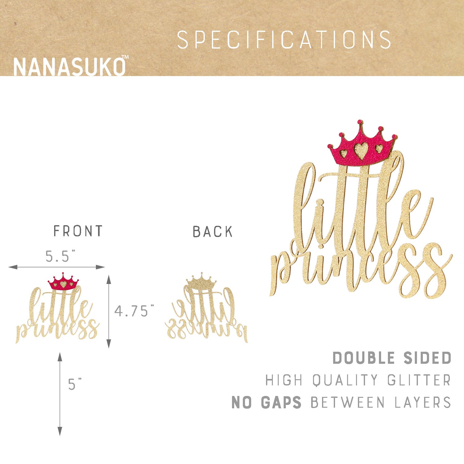 Little Princess Cake Topper, Baby Shower Cake Topper, Princess Birthday ...