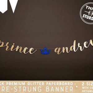 Prince Banner With Personalized Name Fairy Tale Baby Shower - Etsy