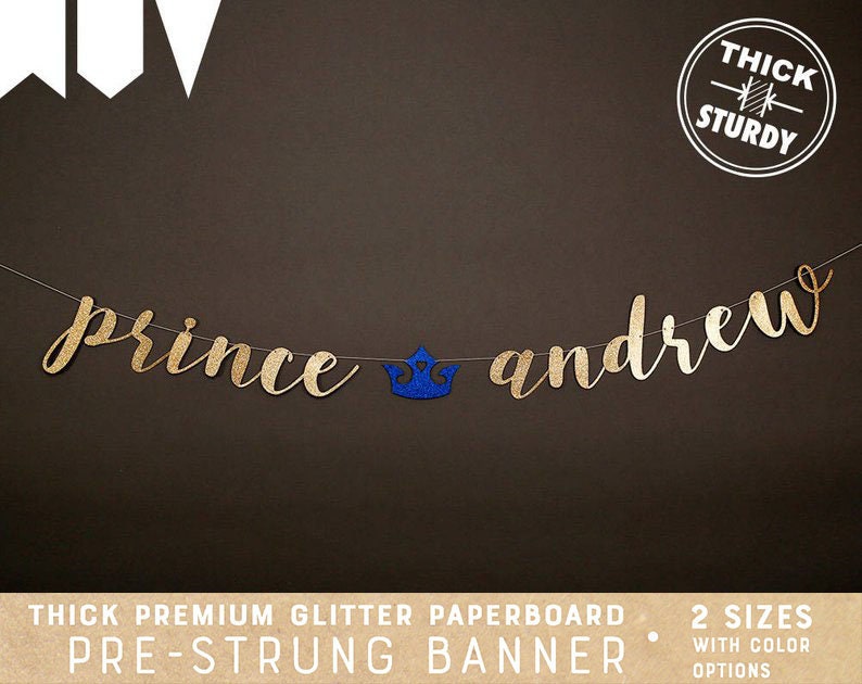 Prince Banner With Personalized Name Fairy Tale Baby Shower | Etsy