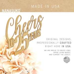 Cheers to 25 Years Cake Topper, 25th Birthday Cake Topper, 25th ...