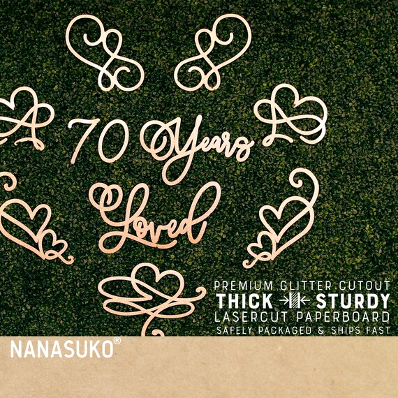 70 Years Loved Wall Cutouts ANY NUMBER 70th Birthday Decor - Etsy