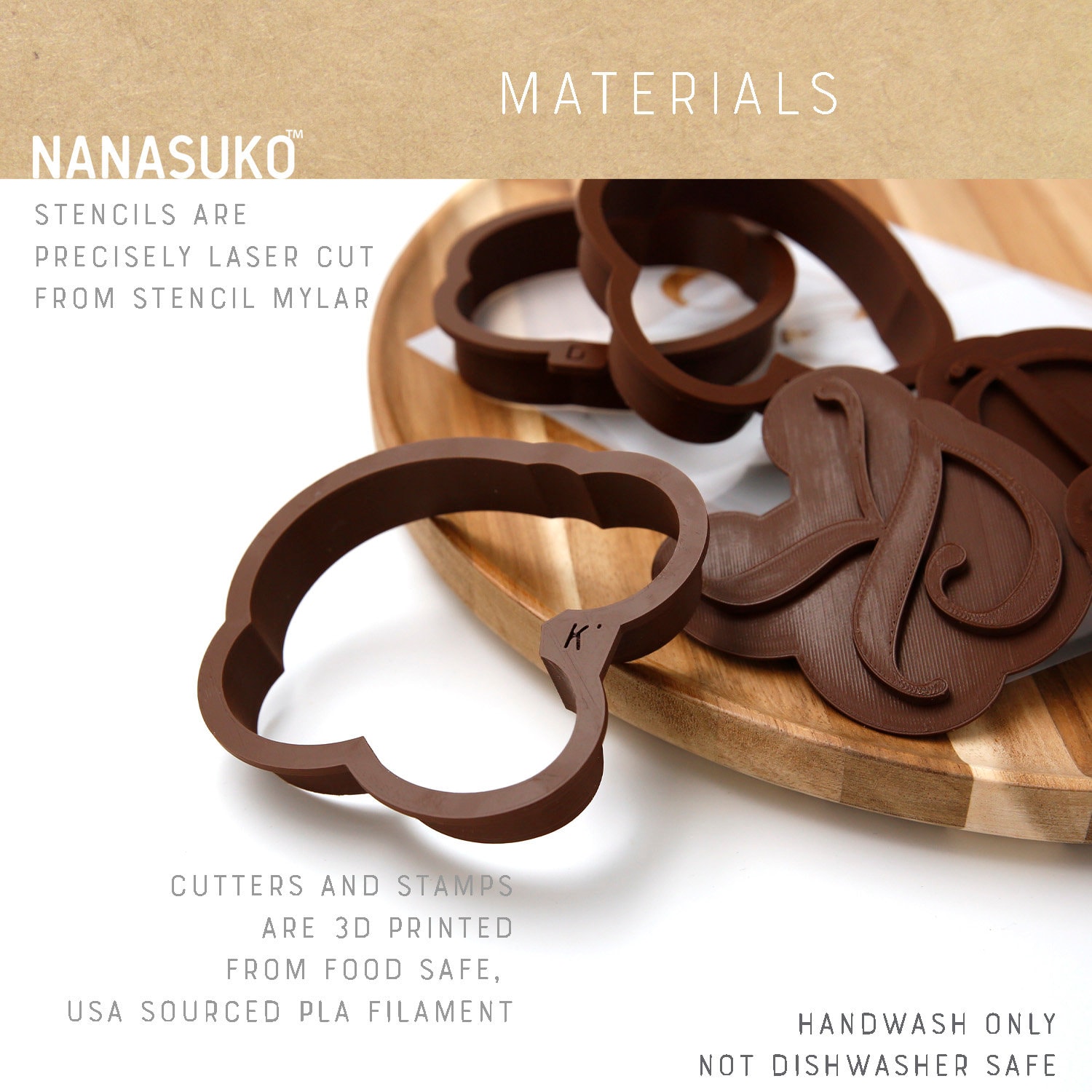 Monogram Cookie Cutters Cookie Stamp or Stencil 2 or 3 - Etsy