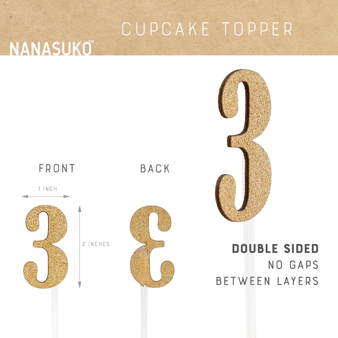 3 cupcake toppers 3rd birthday cupcake toppers double sided | Etsy