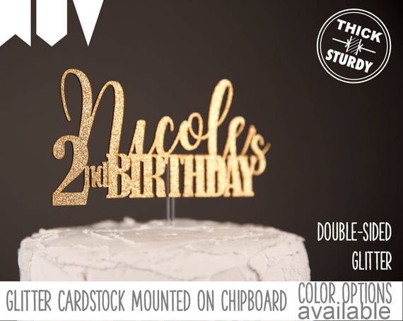 2nd birthday cake topper personalized cake topper custom | Etsy