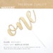 One Cake Topper, First Birthday Cake Topper, Gold Glitter Party ...