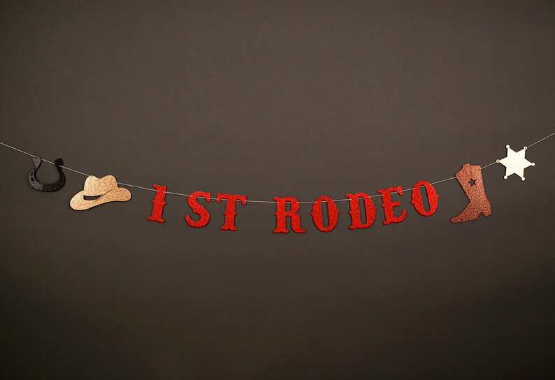 1st rodeo banner rodeo birthday banner western theme party | Etsy