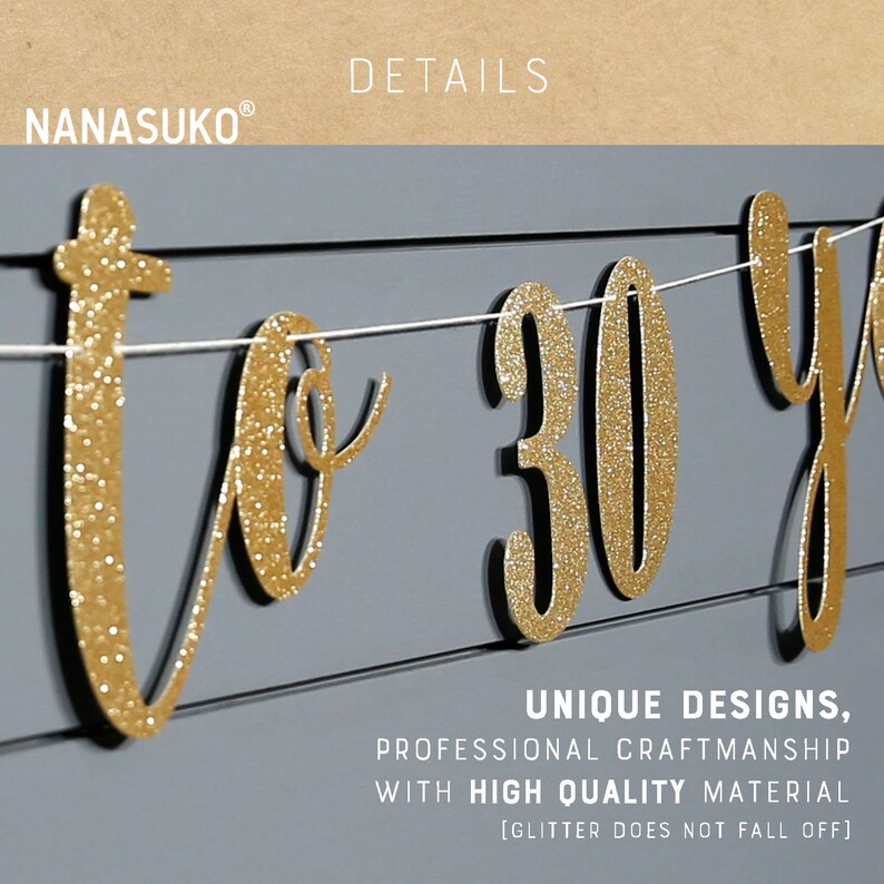 Cheers to 30 Years 30th Birthday Banner Happy Birthday - Etsy