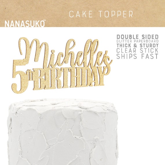 5th Birthday Cake Topper Personalized Cake Topper Custom | Etsy