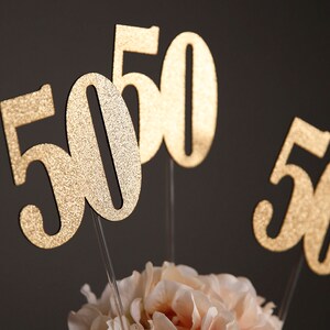 50 Centerpiece Sticks, Fiftieth Birthday Centerpiece Sticks, Fifty ...