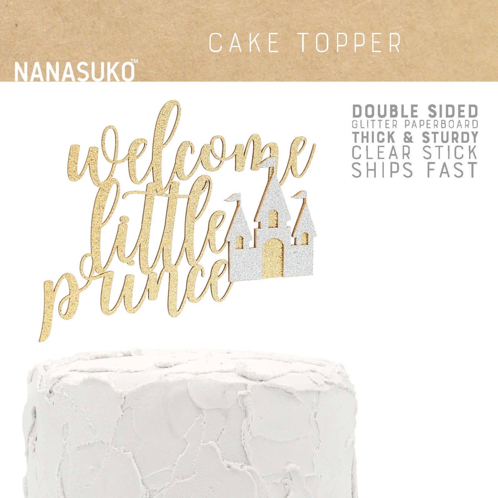 Welcome Little Prince Cake Topperbaby Shower Cake Topper - Etsy