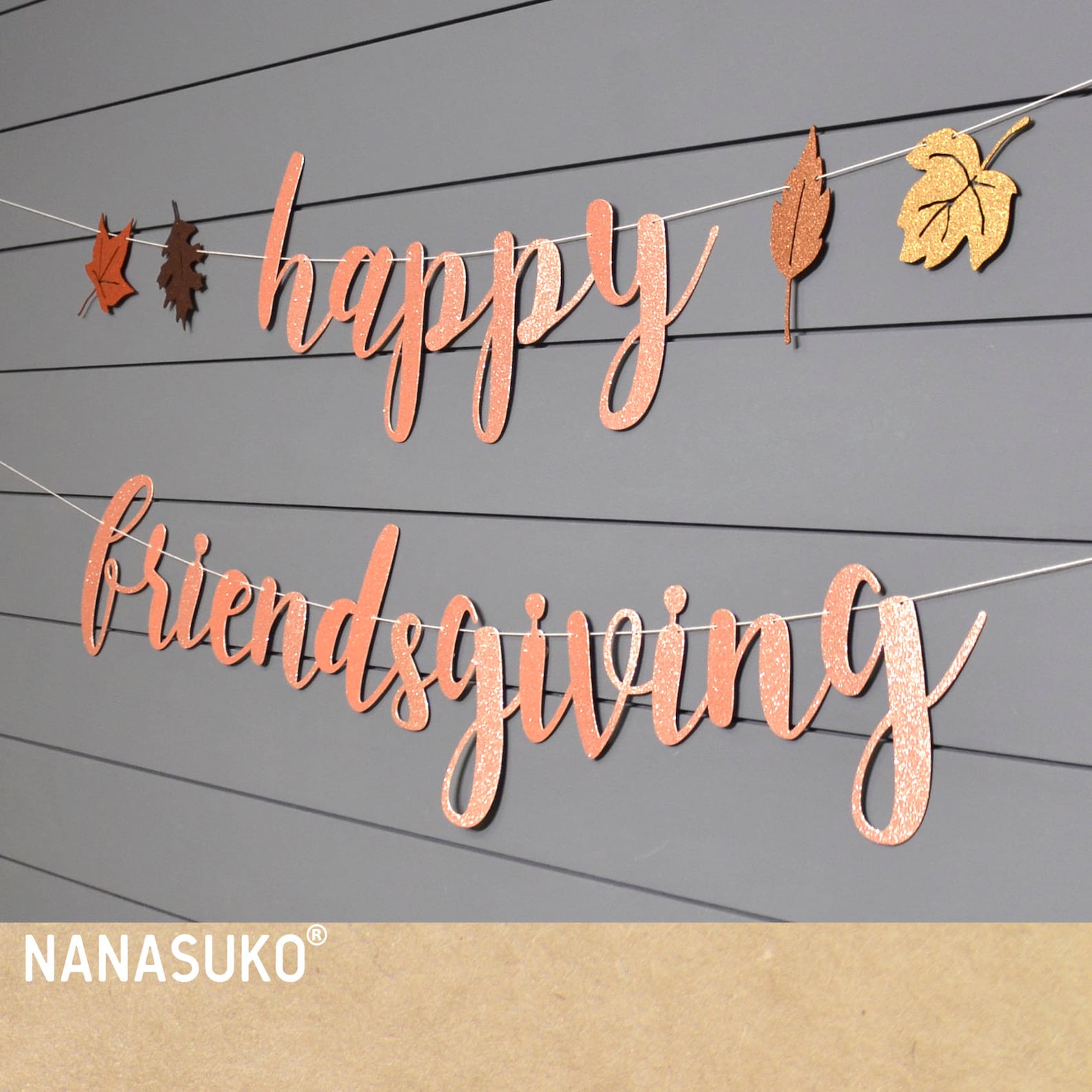 Happy Friendsgiving Banner Fall Banner Thanksgiving - Etsy